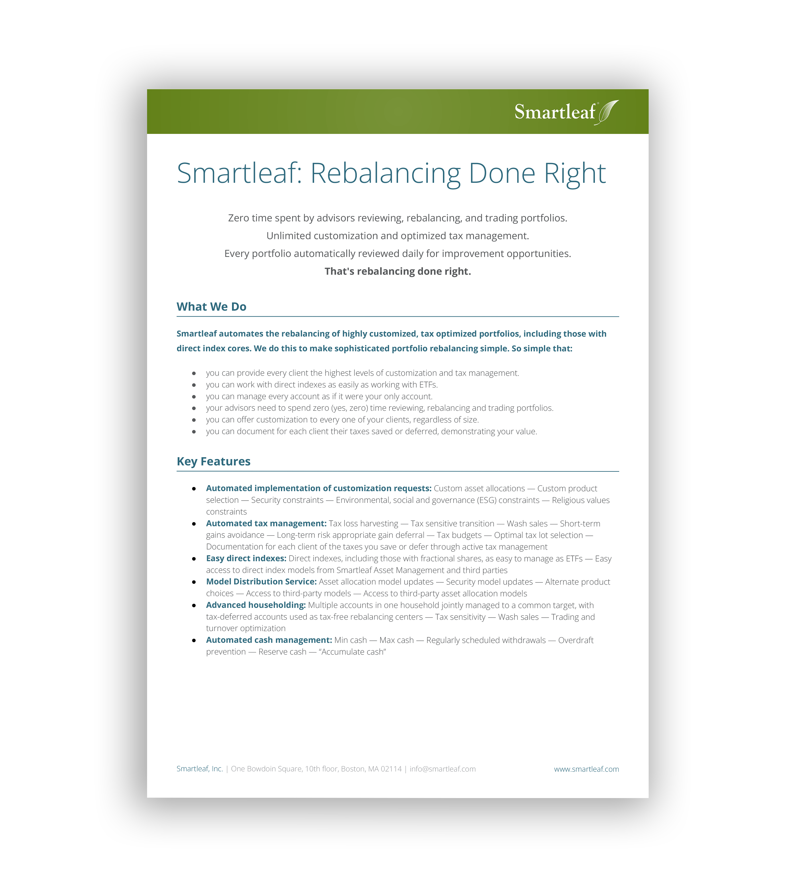 Client Marketing Packet | Smartleaf